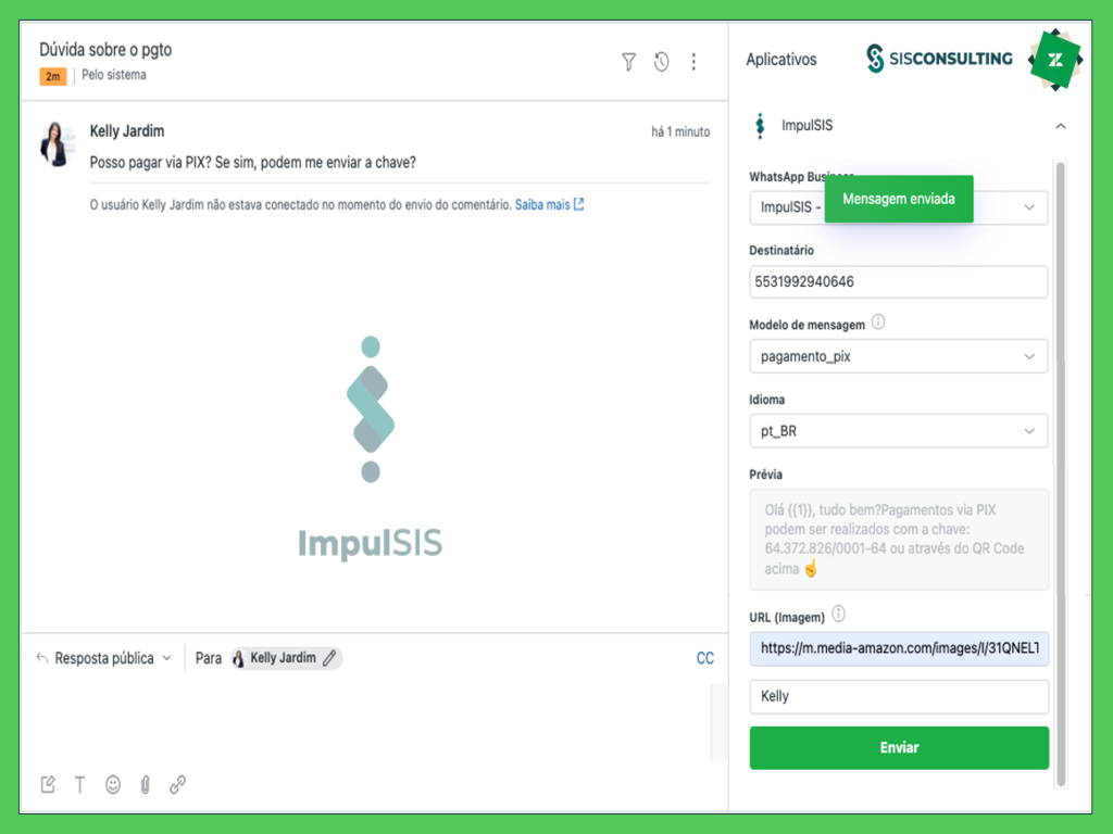 ImpulSIS para WhatsApp App Integration with Zendesk Support
